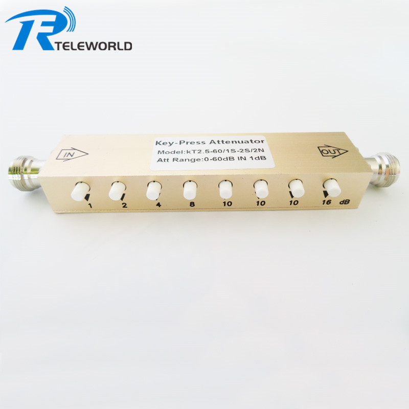 60dB Variable Attenuator|60dB Step Attenuator|60dB Push Button Attenuator|60dB Adjustable Attenuator